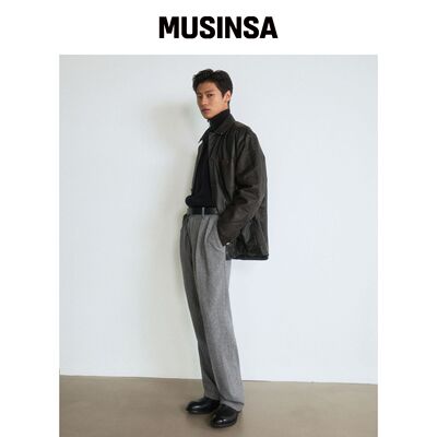 DUSTYWHITE HERRINGBONE定制slacks韩国官网直邮进口MUSINSA