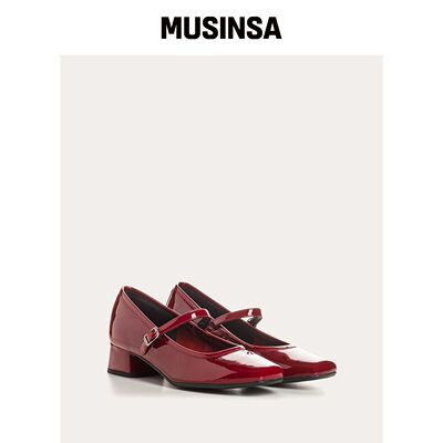 REQINS 鞋凯莉樱桃色玛丽珍鞋单鞋时尚 MUSINSA韩国官网直邮进口