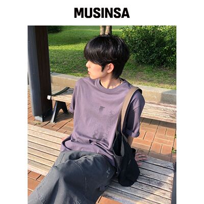 MISEKISEOUL MEN CHARCOAL 短袖T恤 MUSINSA韩国官网直邮进口