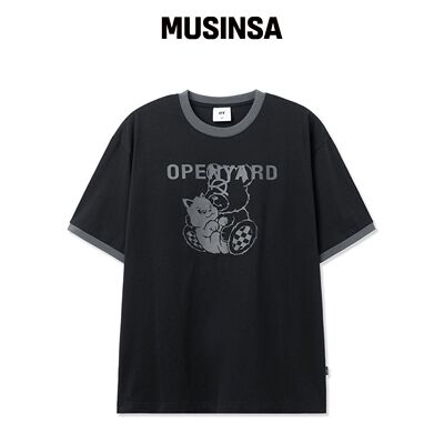 OY ODOLLY COTY RINGER TEE - 黑色 MUSINSA韩国官网直邮进口