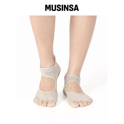 THUMBTOE 燕麦开口防滑Pilates及膝袜 MUSINSA韩国官网直邮进口