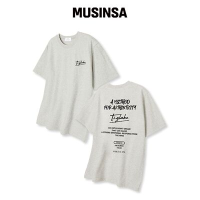 TI.GLAKE METHOD 宽松版型短袖T恤燕麦色韩国官网直邮进口MUSINSA