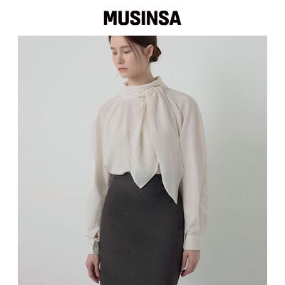 MOMET BRONN领带两用blouse IVORY MUSINSA韩国官网直邮进口