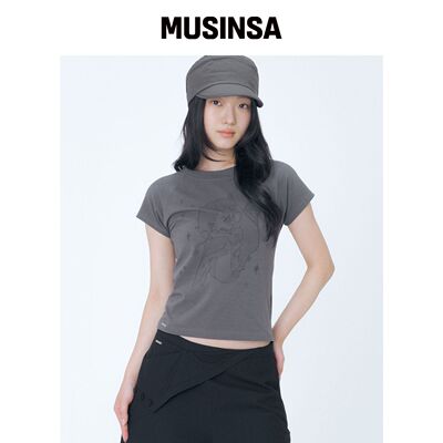 MISEKI SEOUL Hannah fairy raglan 短袖 T恤 炭韩国官网直邮进口