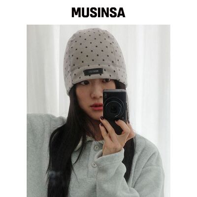 KOOKEESEE 迷你点缀抓绒针织帽 (灰色) MUSINSA韩国官网直邮进口