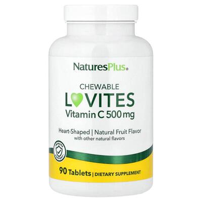 NaturesPlus,Chewable Lovites，维生素 C，天然水果味