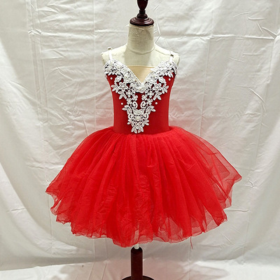 2026新款跨境批发小天鹅吊带舞蹈裙轻盈蓬松芭蕾TUTU表演服装