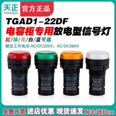 TENGEN天正 TGAD1-22DF电容柜专用放电指示灯放电装置信号灯220V