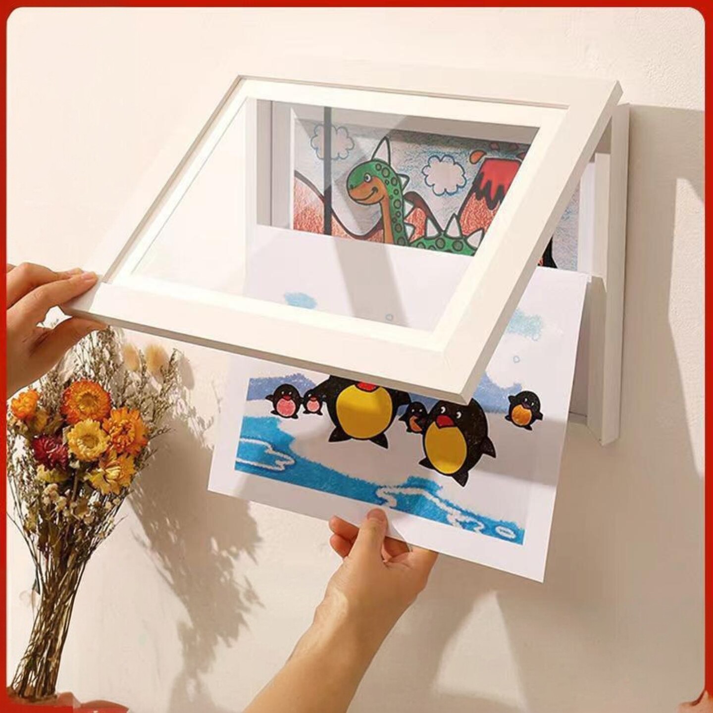 儿童收纳展示画框磁吸创意挂墙免打孔其他配件DIY缝纫
