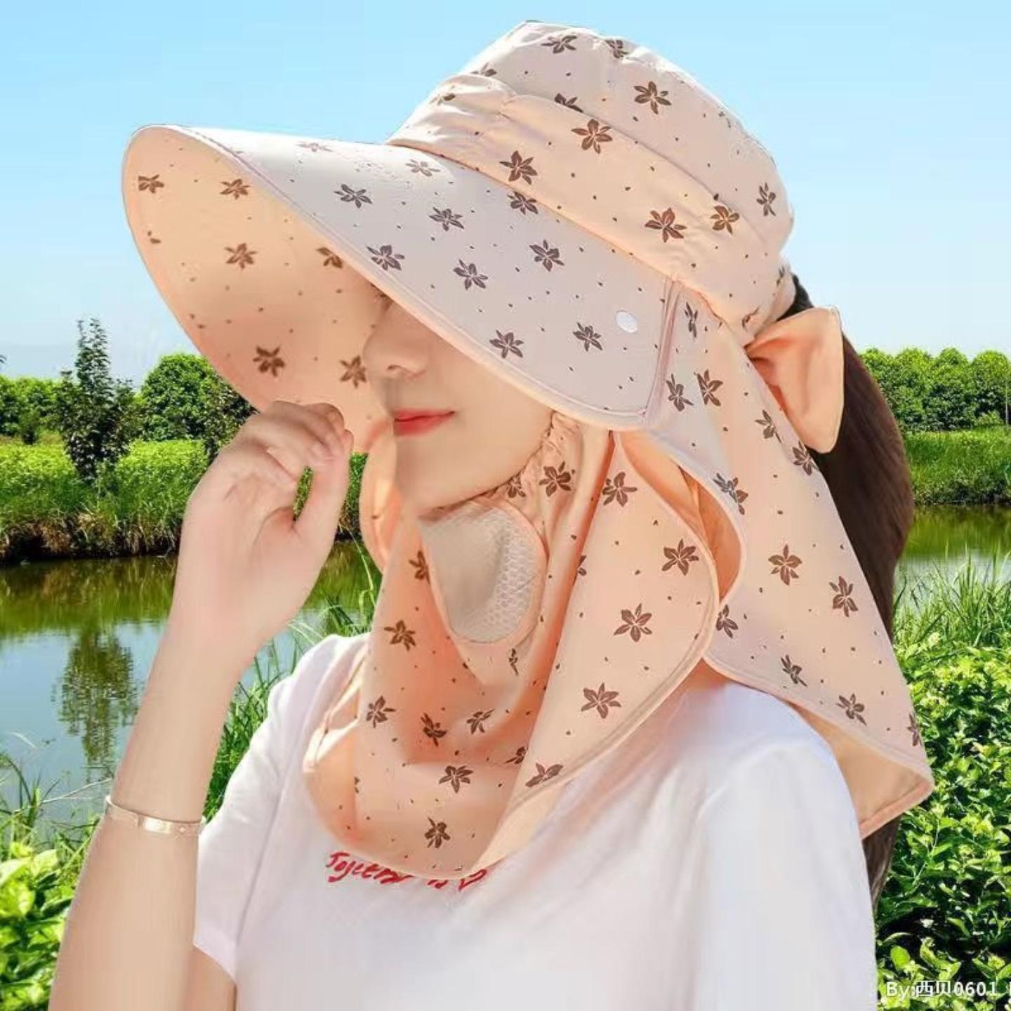 帽子女夏季防晒帽户外采茶帽太阳帽大帽居家布艺其他配件DIY缝纫