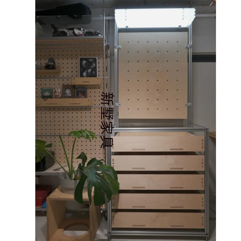 铝型材亚克力发光架店铺陈列展示柜中岛多层置物架海洋板斗柜货架