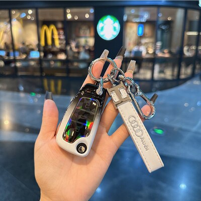 适用奥迪钥匙套A3/Q2L/Q3/A1/S3/Q7/TT/A5/A7车钥匙炫彩保护壳