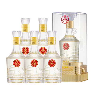 百年传奇一帆风顺 宜宾岷江西路150号52度礼盒装优级白酒 500ml*6