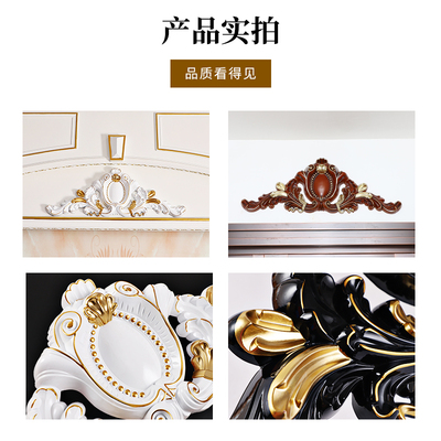 欧式雕花门头花装饰背景墙浮雕花东阳木雕仿实木卧室门楣花贴花