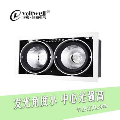 厂家直销LED照明灯具/LED格栅射灯/LED豆胆灯 双头2x15w格栅射灯