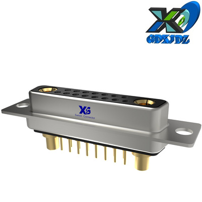 D-SUB大电流 17W2母头 17针母座插头15+2连接器 焊线式镀金