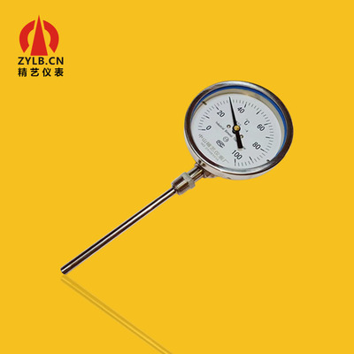 温度表双金属温度表不锈钢全钢万向型轴向径向测温表WSS-483 DN15