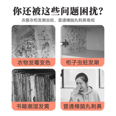 ZOOLII花香樟脑丸衣柜鞋柜防霉防虫除味室内芳香剂留香樟脑丸L