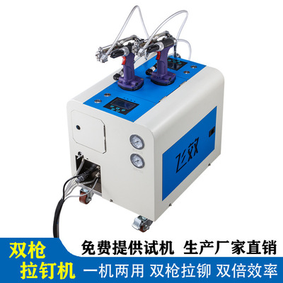 自吸气自动抽芯拉铆机自动上料拉钉机一出二头自吸钉铆钉机厂家