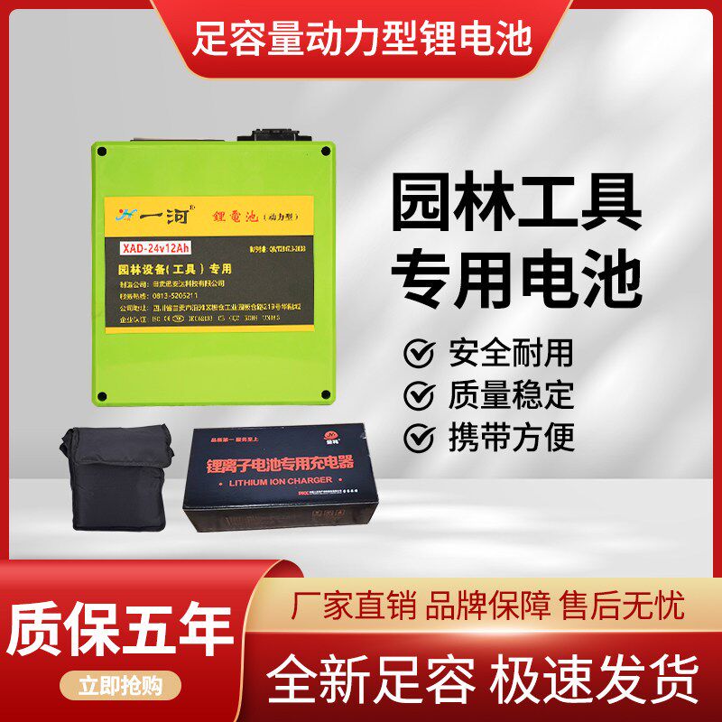 电动割草机采茶机修剪机24v锂电池蓄电48V抽水泵园林工具专用电瓶