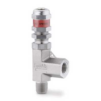 SS-4R3A5 不锈钢高压比例卸荷阀，1/4 in. MNPT x 1/4 in. FNPT