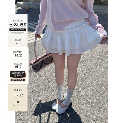 鱼鱼来咯 温蒂日记 微胖mm2026新款夏季芭蕾风半身裙女a字蛋糕裙