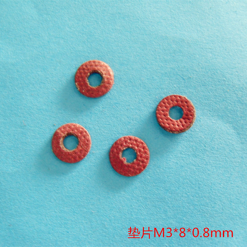 包邮M3*8*厚0.3 0.8 0.5mm1mm螺丝垫圈红色纸绝缘垫片圆形片1万价