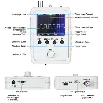 贝壳示波器套件DSO138/DSO150电子实训教学DIY套件示波器手持小型