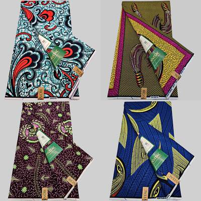 African wax print cotton fabric非洲蜡染布棉传统花布