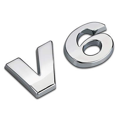 适用于CC新迈腾帕萨特途锐金属V6车标后尾标侧标叶子板标排量字标