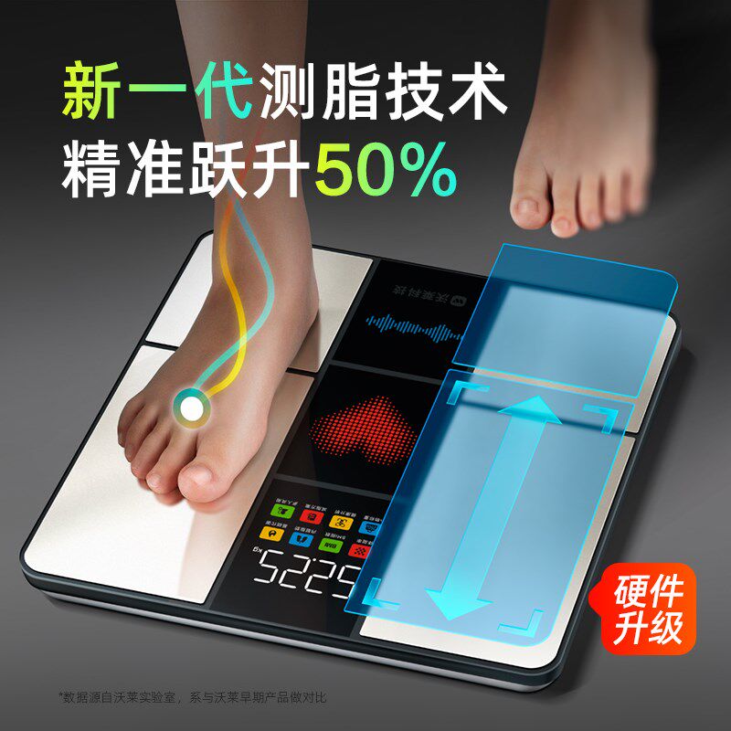 沃莱智能体脂秤体重计家用高精准小型人体健康称重电子秤减肥专用