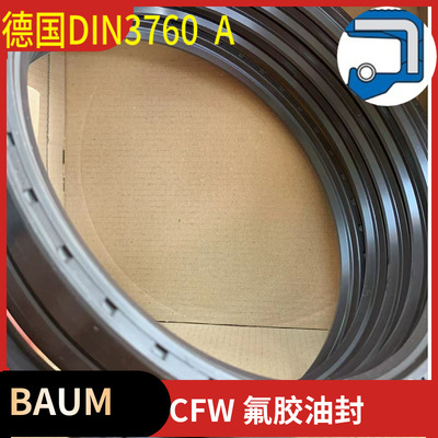 BAUMX7 220*250*15/4棕外螺纹氟胶骨架油封双唇ASDN3760氟胶耐高