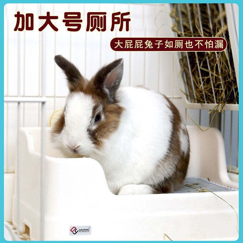 达洋分体式大号兔子厕所防溢防掀翻双固定尿盆屎盆宠物兔兔用品