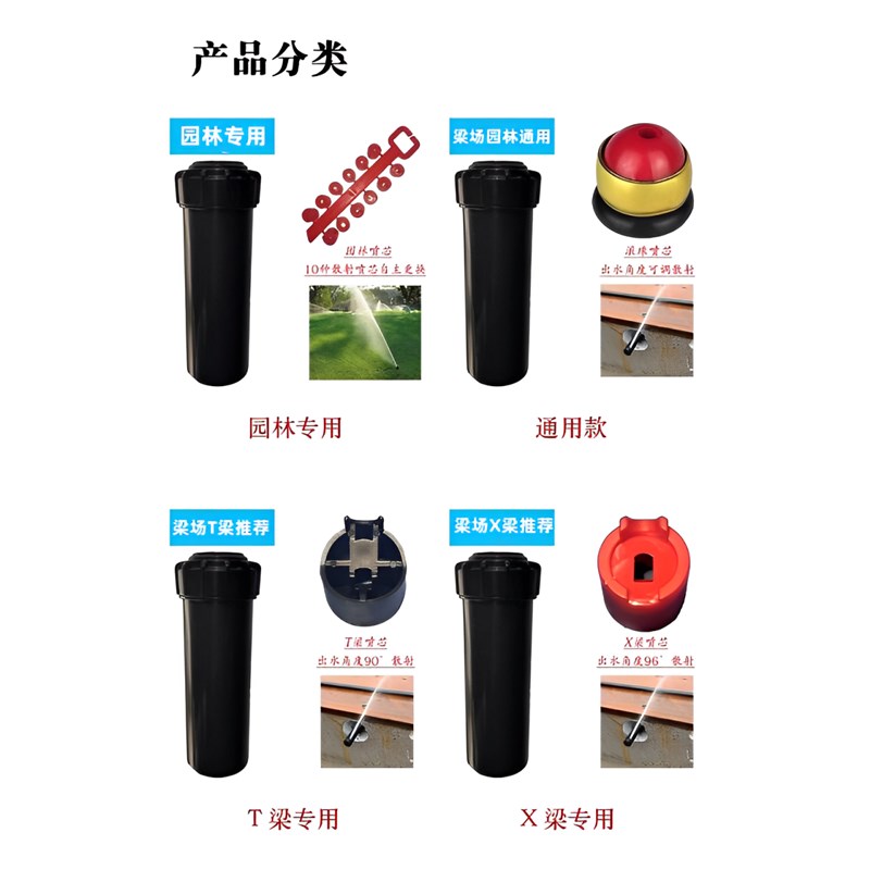 梁场养护路桥养生园林地埋伸缩喷淋喷头360度自动旋转草坪灌溉