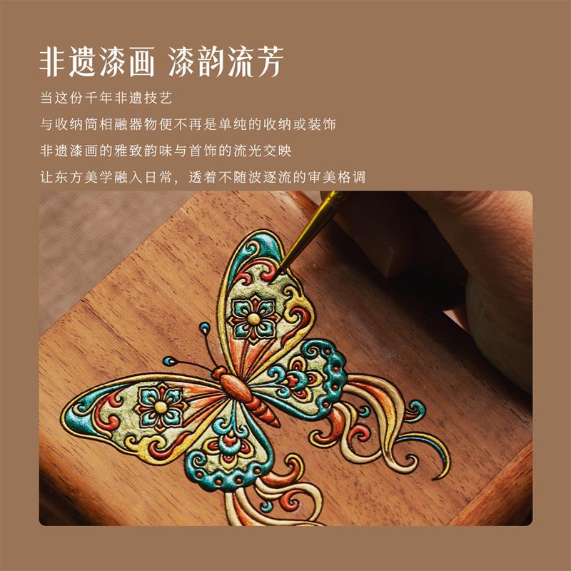 实木化妆刷收纳筒梳妆台桌面化妆品收纳盒眉笔筒刷子置物架收纳桶