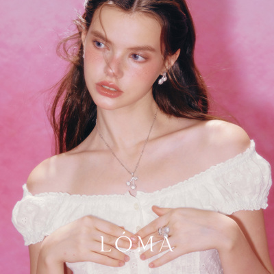 LOMA【新品首发】《zhizhi》汁汁樱桃粉钻满镶流星樱桃项链