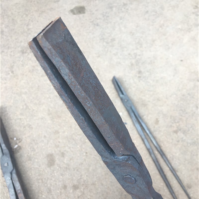 手工锻打铁钳扁口铁钳扁嘴扁头扁咀钳 加长加粗火钳夹热铁钳 包邮