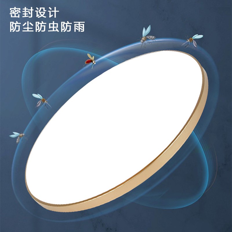 卧室吸顶灯家用圆灯超亮防虫厨卫阳台玄关过道吸顶灯出租房三防灯