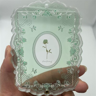 Fukuya蕾丝花边拍立得相框亚克力谷美展示架小卡明信片摇摇乐收纳