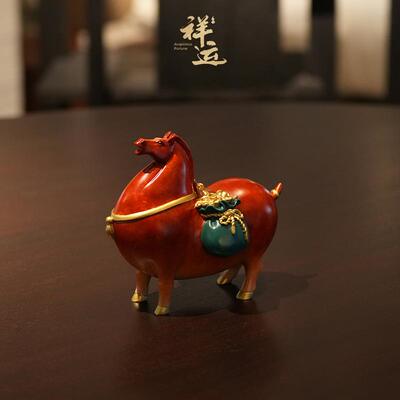 祥运天马献瑞铜马摆件新中式家居装饰品2026马年新年送朋友礼物