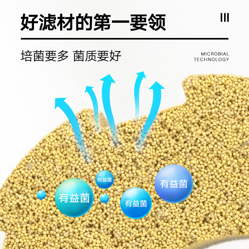 百因美鱼缸滤材硝化细菌屋石英球中空生化球陶瓷环培菌球过滤材料
