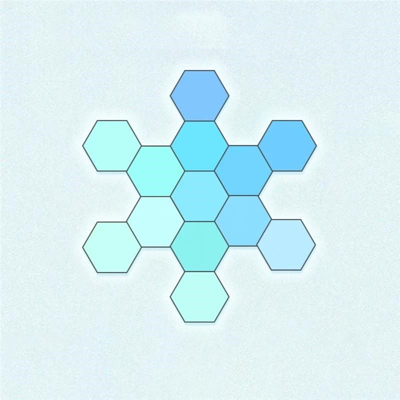 智能奇光板量子灯 桌搭电竞房桌面洞洞板RGB氛围灯六边形拾音壁灯