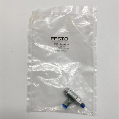 FESTO调节阀单向节流阀GRLA-1/8-QS-3-4-RS-D 197579 197580现货