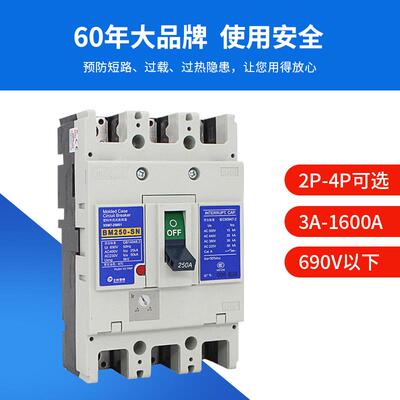 台湾士林塑壳断路器BM-SN  2P3P4P63A100A160A250A塑壳式开关原装