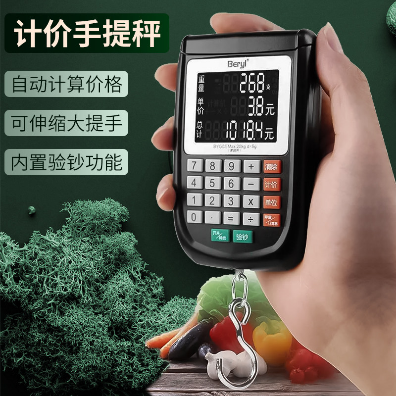 计价手提秤快递克秤钩秤便携电子秤家用弹簧秤行李秤买菜钓鱼秤