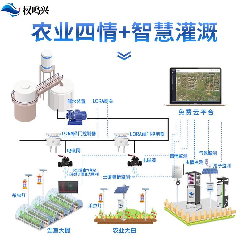 智慧农业物联网系统养殖水产农田大棚智能远程控制灌溉设备水肥机