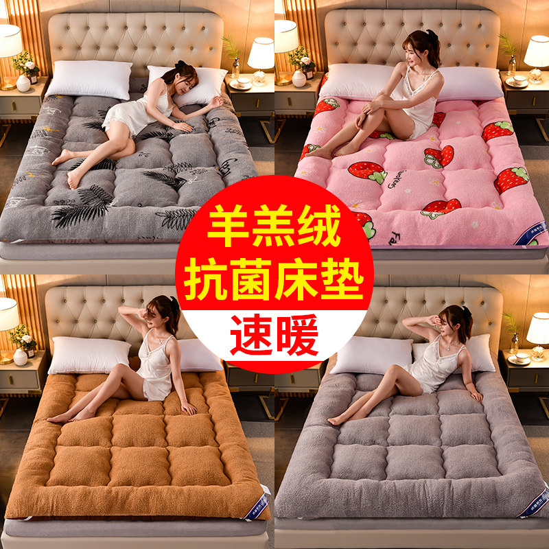 加厚羊羔绒床垫床褥1.5m床1.8米榻榻米护垫双人床褥子垫被2x2.2米