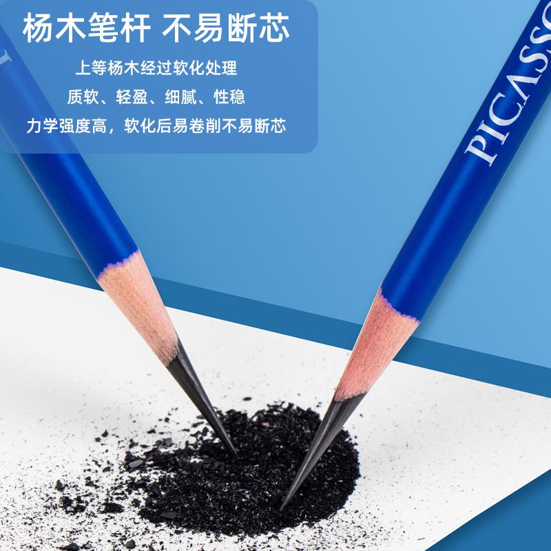 凤凰画材毕加索初学者素描工具套装2h2b素描笔4b速写特软碳炭笔6b