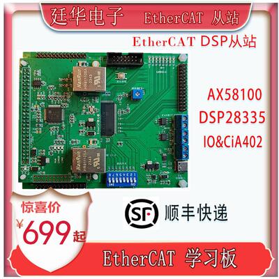 EtherCAT开发板 DSP28335+ET1100/AX58100/LAN9252 CAN/485接口