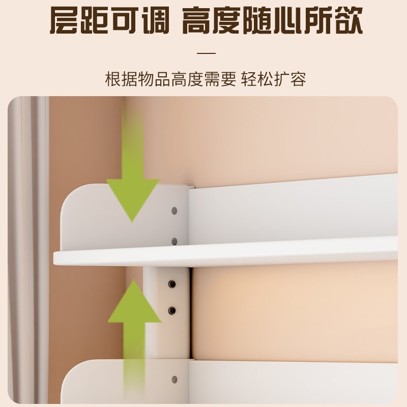 儿童学生书桌立式洞洞板桌面书架电脑办公桌上铁艺多层收纳置物架